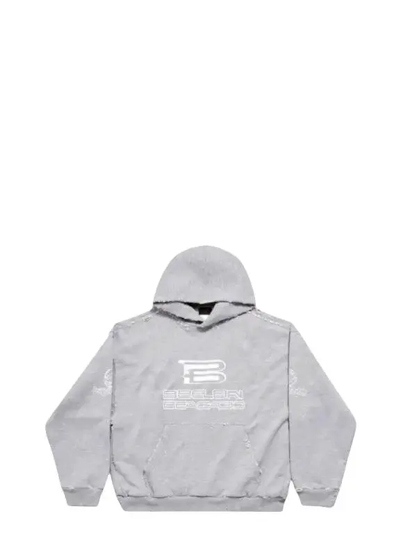 Balenciaga Ai Logo Hoodie - Heather Grey