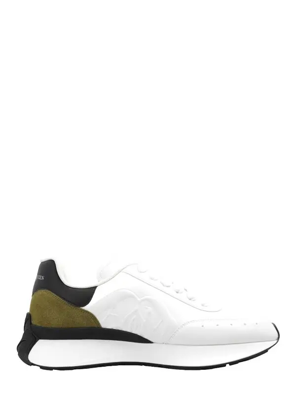 Alexander McQueen Sprint Runner - White/black/khaki