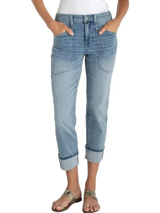 LIVERPOOL Marley Cuffed Crop Girlfriend Jeans - Cruise