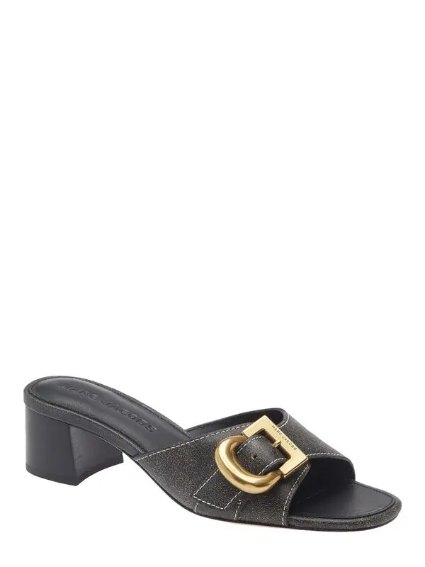 Marc Jacobs The Doll Buckle Slide Sandal - Black