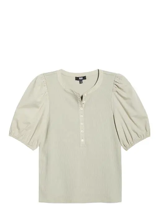 Paige Brandy Puff Sleeve Shirt - Sea Mist