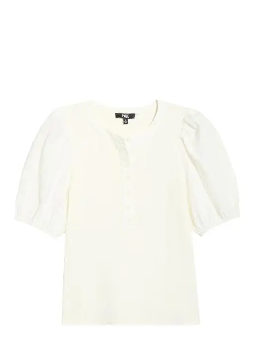 Paige Brandy Puff Sleeve Shirt - White