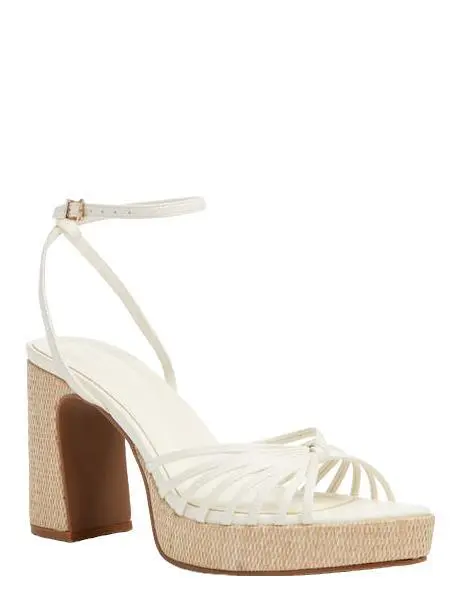 OPEN EDIT Emily Ankle Strap Platform Sandal - Ivory Egret