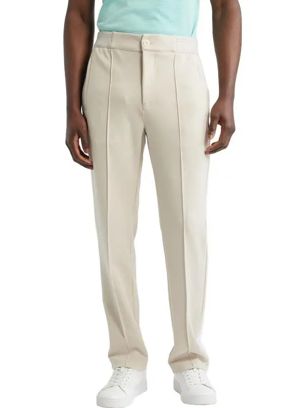 Bugatchi Soft Touch Pintuck Pants - Almond