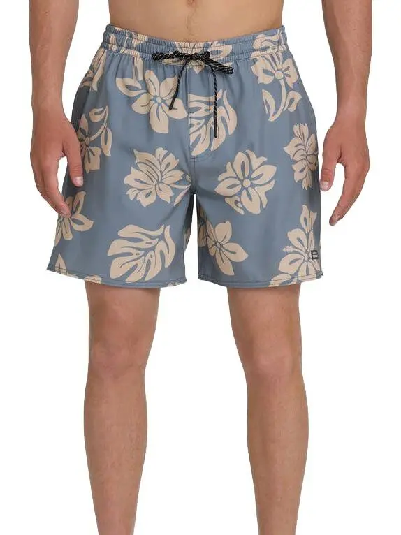 Quiksilver Mix Pack Volley Floral 17" Swim Trunks - Phantom
