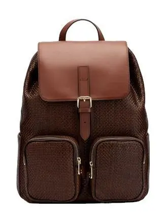 MARC NOLAN Soho Backpack - Woven Cognac