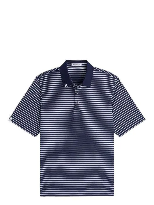ASHWORTH GOLF 2bar Stripe Polo - Driver Navy/white