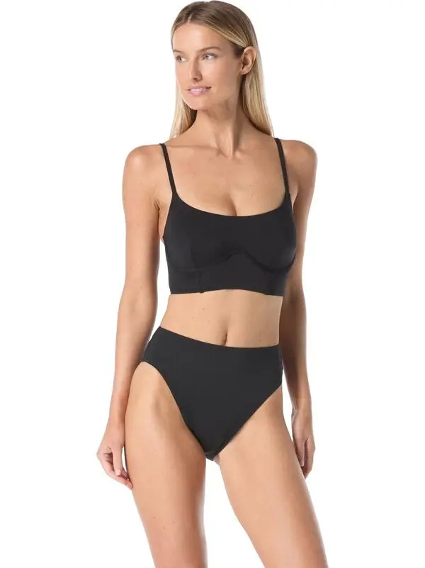 Vince Camuto Corset Bikini Top - Black