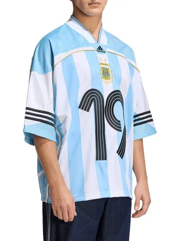 Adidas Afa Argentina Oversize Jersey - Clear Blue/white/black