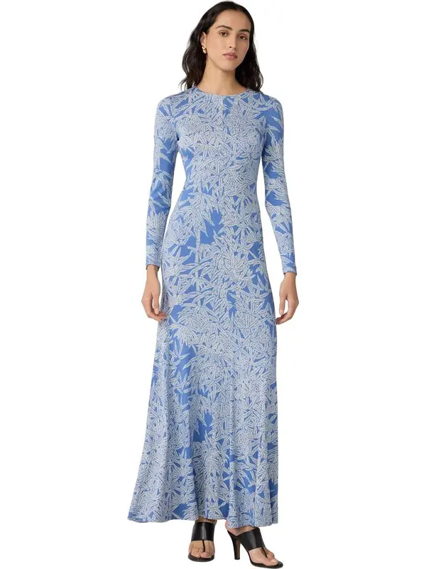 Diane Von Furstenberg Maiko Maxi Dress - Fuji Dusk Blue