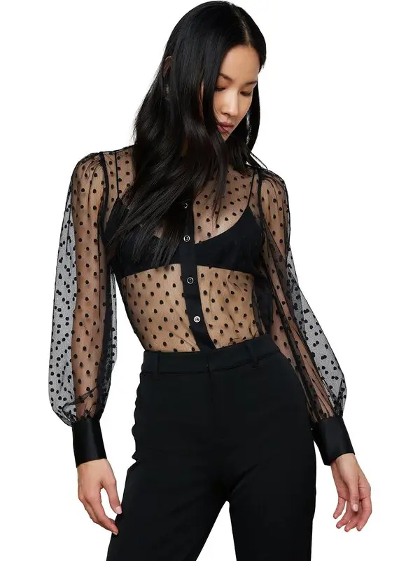 L'Agence Sophie Long-sleeved Blouse - Black