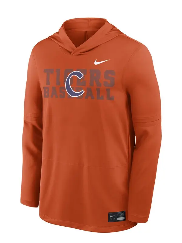 Nike Clemson Dri-fit Long-sleeve Hooded Top - Orange