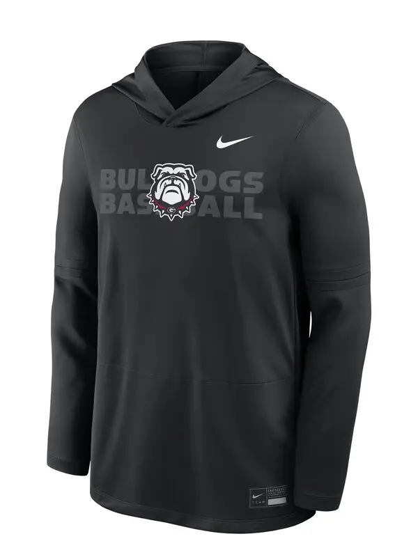 Nike Georgia Dugout Dri-fit College Long-sleeve Hooded Top - Black