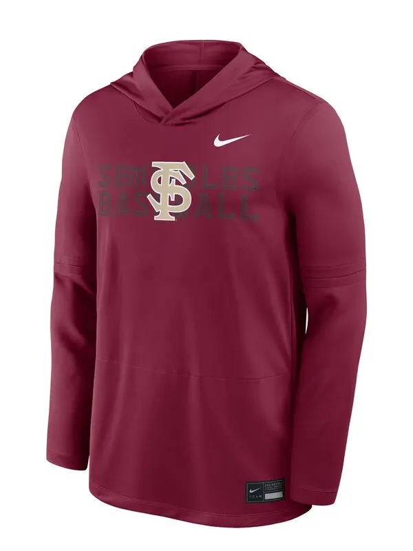 Nike Dri-fit Florida State Long-sleeve Hooded Top - Red