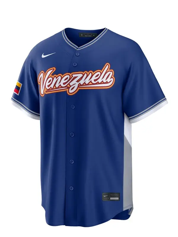 Nike Venezuela National Baseball Team 2026 World Baseball Classic Stadium Jersey - Blue
