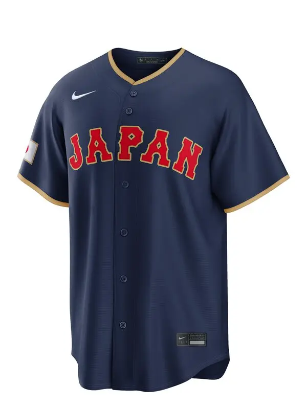 Nike Yoshinobu Yamamoto Japan National Baseball Team 2026 World Baseball Classic Stadium Jersey - Blue