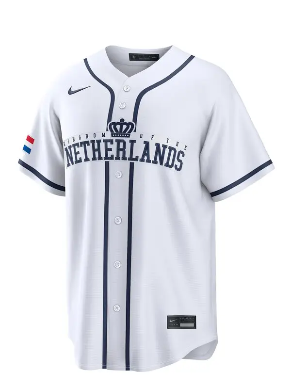 Nike Netherlands National Baseball Team 2026 World Baseball Classic Stadium Jersey - White