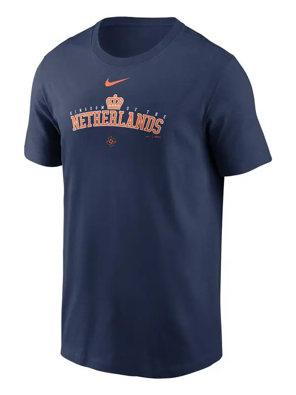 Nike Netherlands National Baseball Team 2026 World Baseball Classic Wordmark T-shirt - Blue