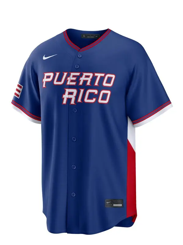 Nike Martã­n Maldonado Puerto Rico National Baseball Team 2026 World Baseball Classic Stadium Jersey - Blue