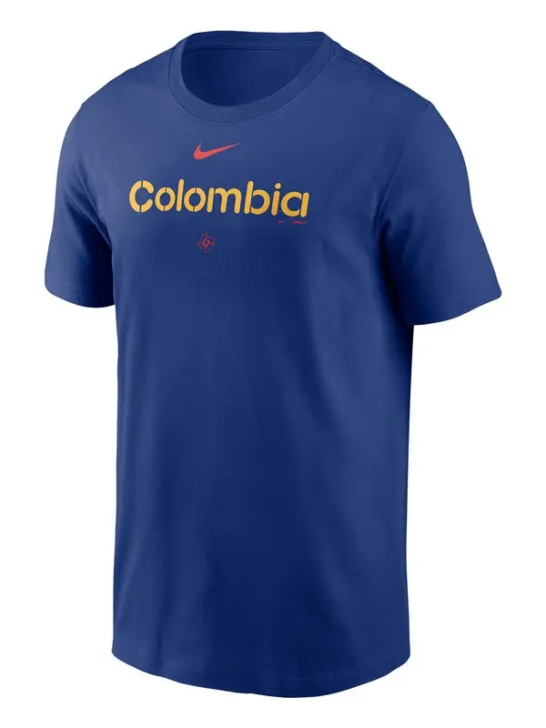 Nike Colombia National Baseball Team 2026 World Baseball Classic Wordmark T-shirt - Blue