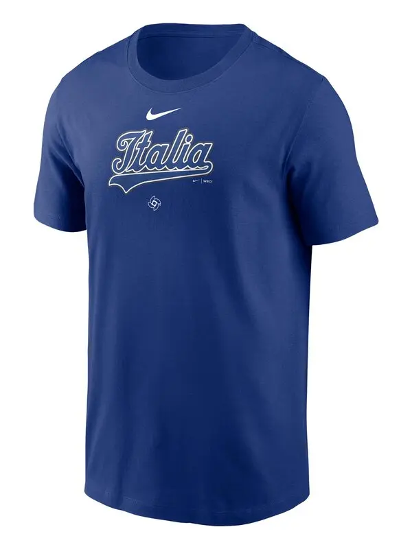 Nike Italy National Baseball Team 2026 World Baseball Classic Wordmark T-shirt - Blue