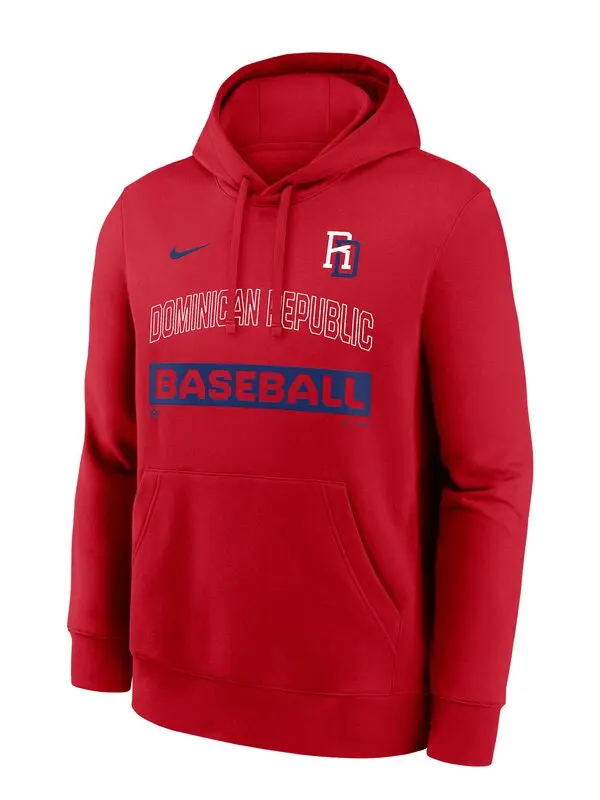Nike Dominican Republic National Baseball Team 2026 World Baseball Classic Club Pullover Hoodie - Red