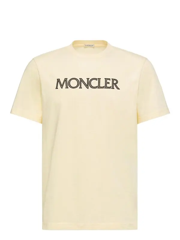 Moncler Logo Print Cotton T-shirt - White