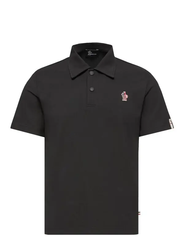 Moncler Logo Patch Polo Shirt - Black