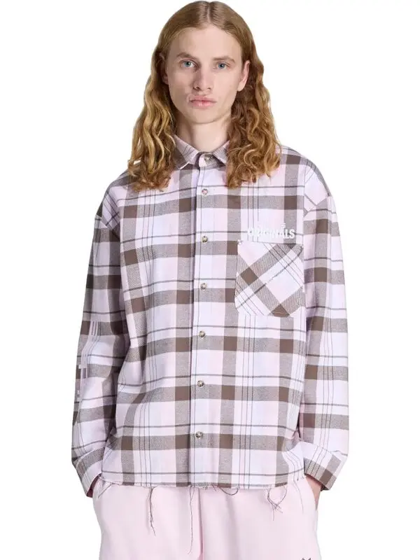 Adidas Originals Flannel Long Sleeve Work Shirt - Clear Pink