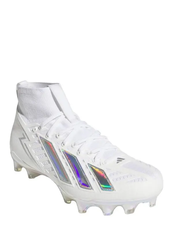 Adidas Adizero Impact + Ii Football Cleats - Cloud White / Silver Metallic / Cloud White