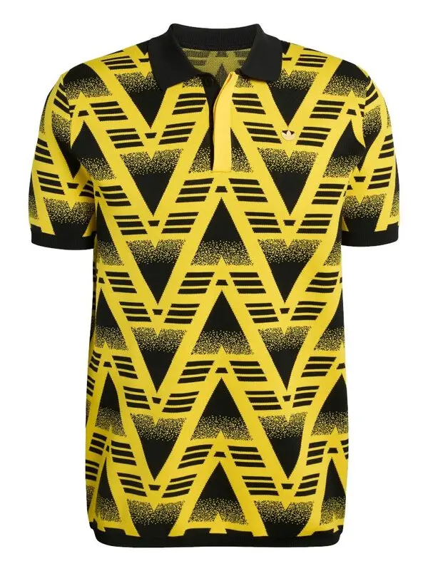 Adidas Fully Fashion Knit Polo - Yellow