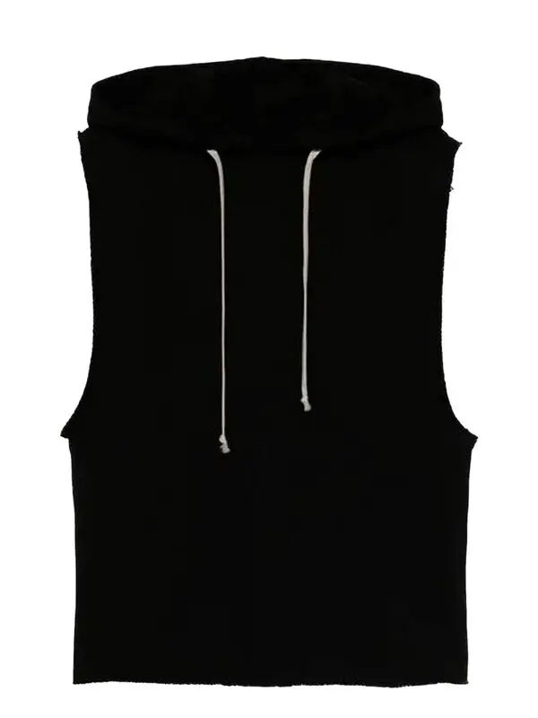 Rick Owens Sleeveless Organic Cotton Sweatshirt - Black