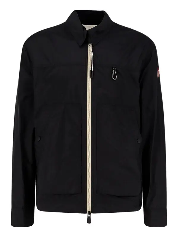 Moncler Brive Jacket With Logo Patch - Black