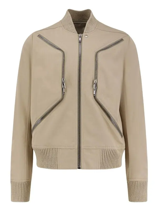Rick Owens Heizer Flight Organic Cotton Jacket - Beige