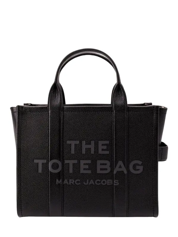 Marc Jacobs Leather Shoulder Bag With Logo - Black