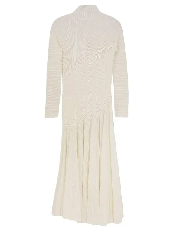 Alaïa Long Wool Dress - Beige