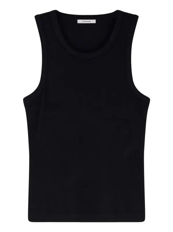 ENTIRE STUDIOS Ribbed Cotton Tank Top - Black