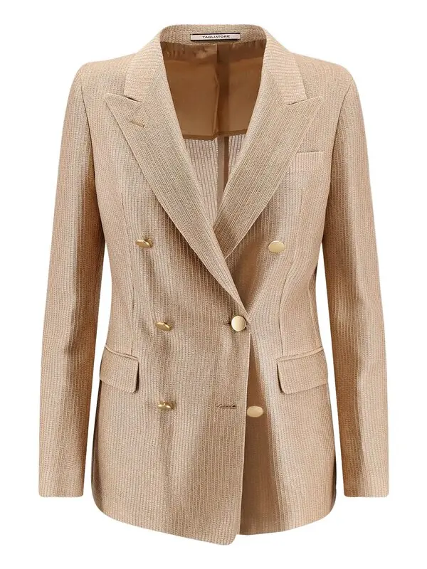 Tagliatore Parigi Double-breasted Cotton Blazer - Beige