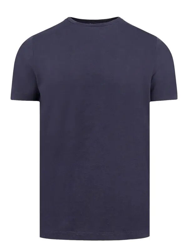 Loro Piana Cotton And Silk Blend Tshirt - Blue