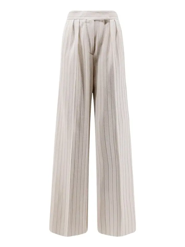 Max Mara Mxmosso Cotton Trousers - White