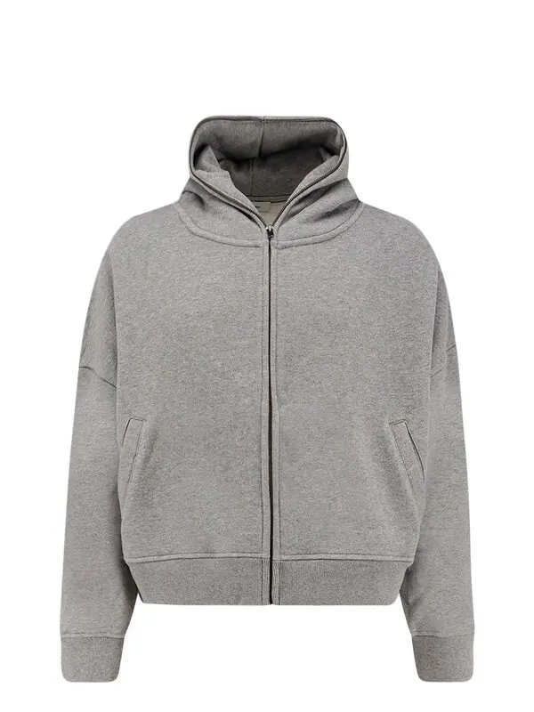 ENTIRE STUDIOS Eternal Zip Cotton Sweatshirt - Grey