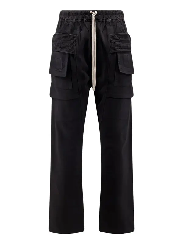 Rick Owens Cotton Trousers - Black