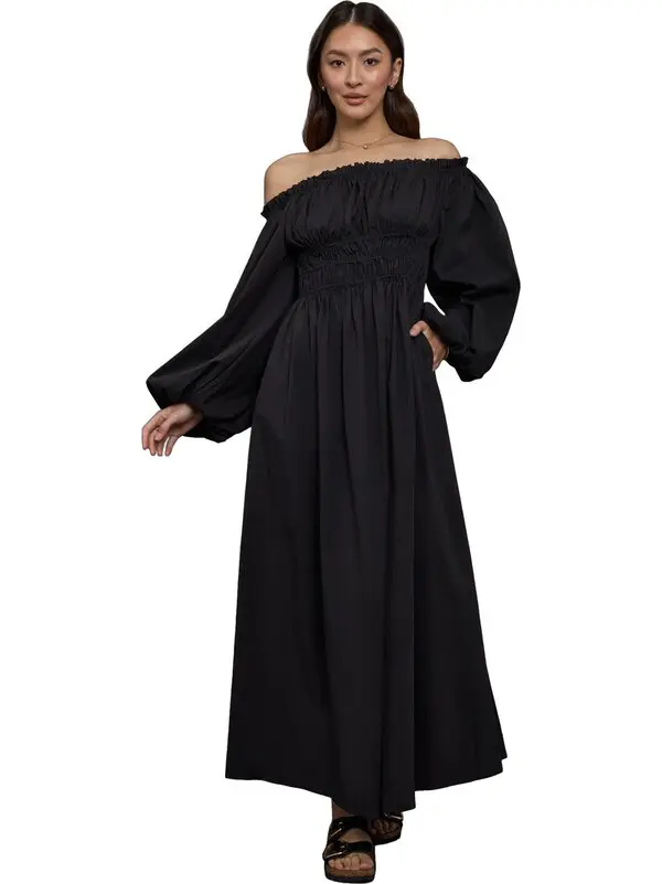 Caroline Constas Raquela Off-shoulder Maxi Dress - Black