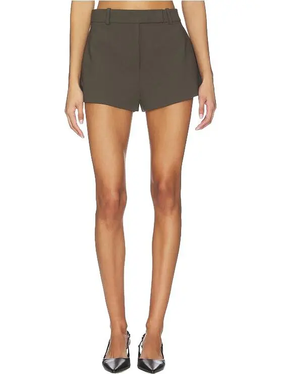 EAVES Tailored Naftali Mini Short - Olive Smoke