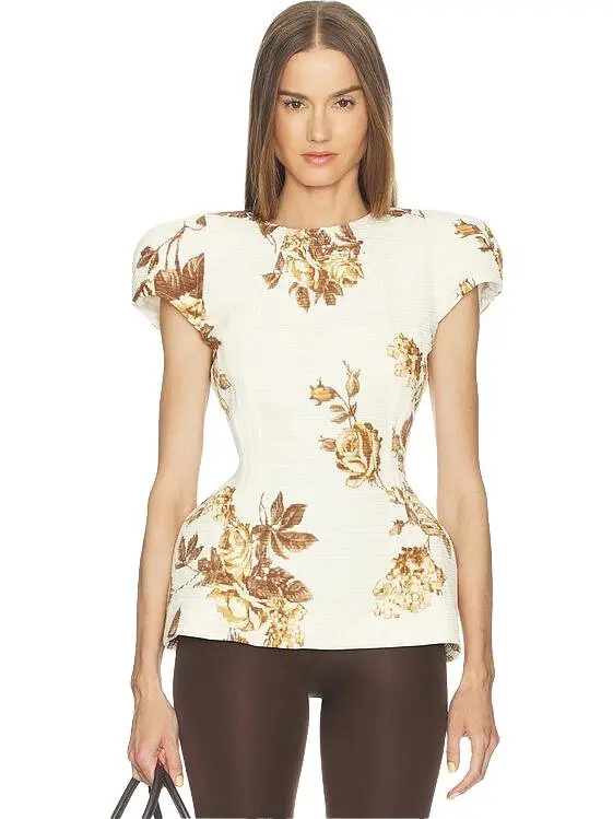 Magda Butrym Blouse With Graphic Detail - Cream Print