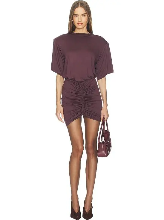 Andamane Lennox T-shirt Mini Dress - Aubergine