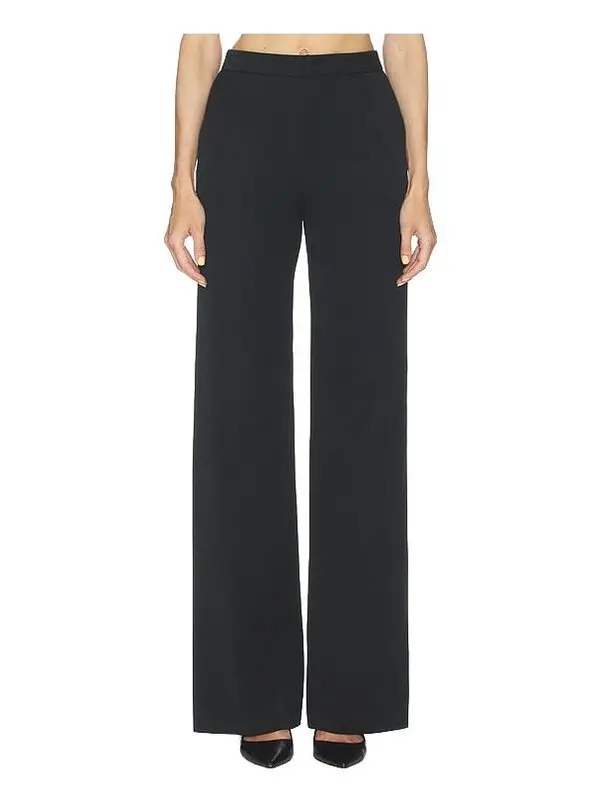 L'Agence Livvy Straight Leg Trouser - Black