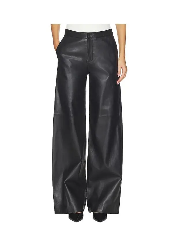 L'Agence Livvy Straight Leg Trousers - Black