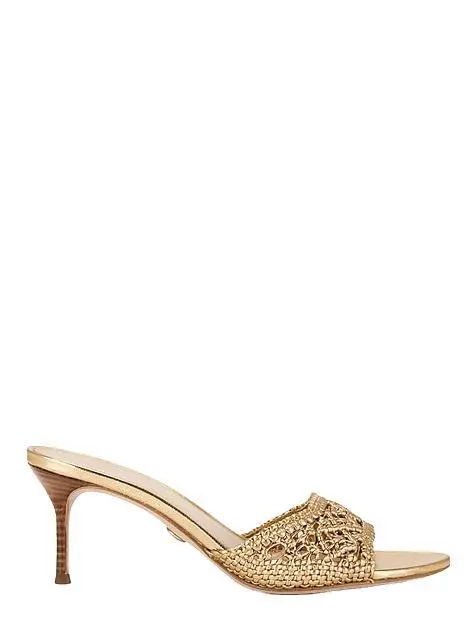 Veronica Beard Tia Macrame Sandal - Pale Gold