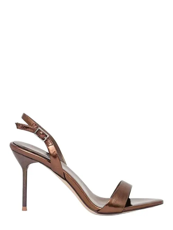 Jeffrey Campbell Slingback Leather Pumps - Brown